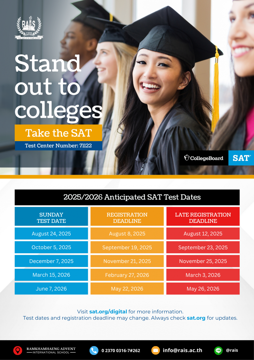 SAT accredited testing center - Ramkhamhaeng Advent International ...